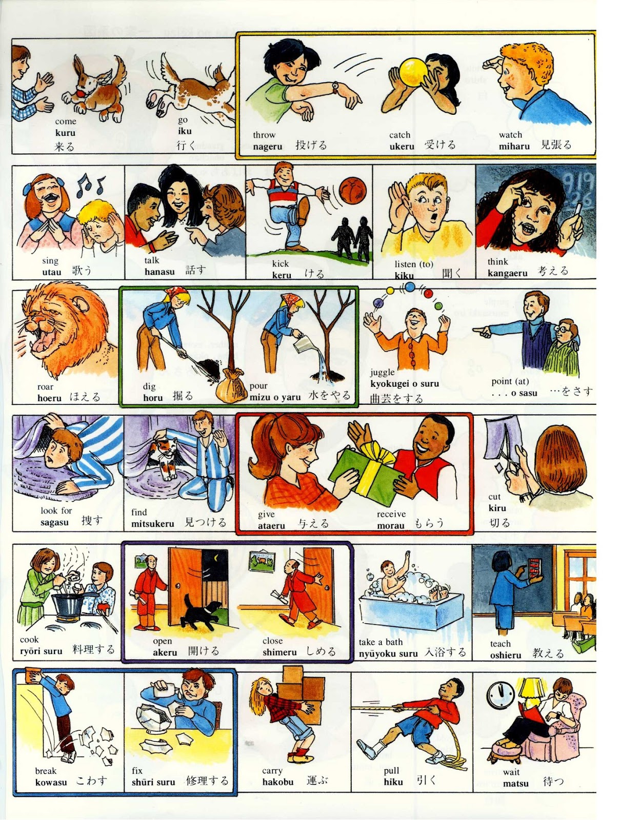 27 action words - Japanese For Beginners