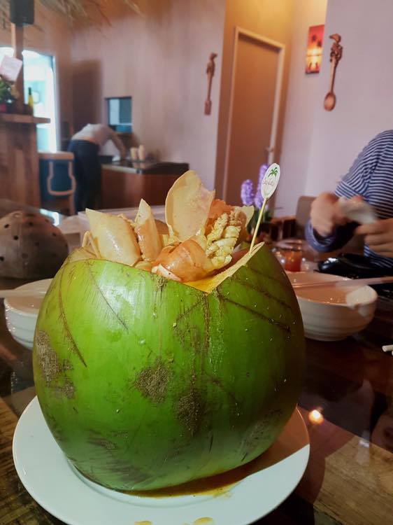 Coconut Ice Cream and Big Prawn Tom Yam Noodle at Coco Loco ...