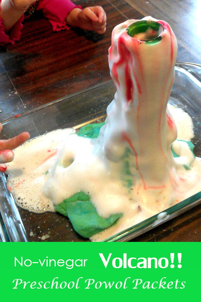 No Vinegar Volcano Science Experiment Preschool Powol Packets No Vinegar Volcano Science Experiment Preschool Powol Packets