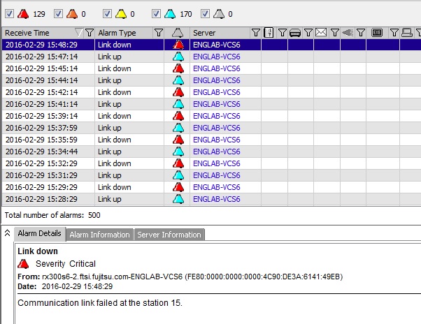 Masa's blog: Fujitsu ServerView Operations Manager showing Link Up/Link ...