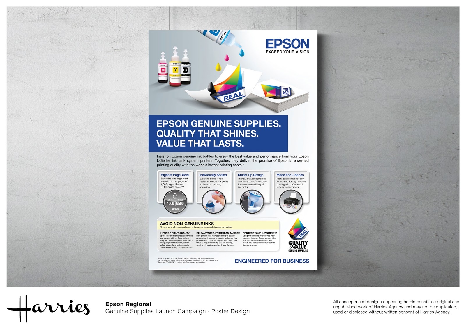 Make design simple, but significant.: Client: Epson