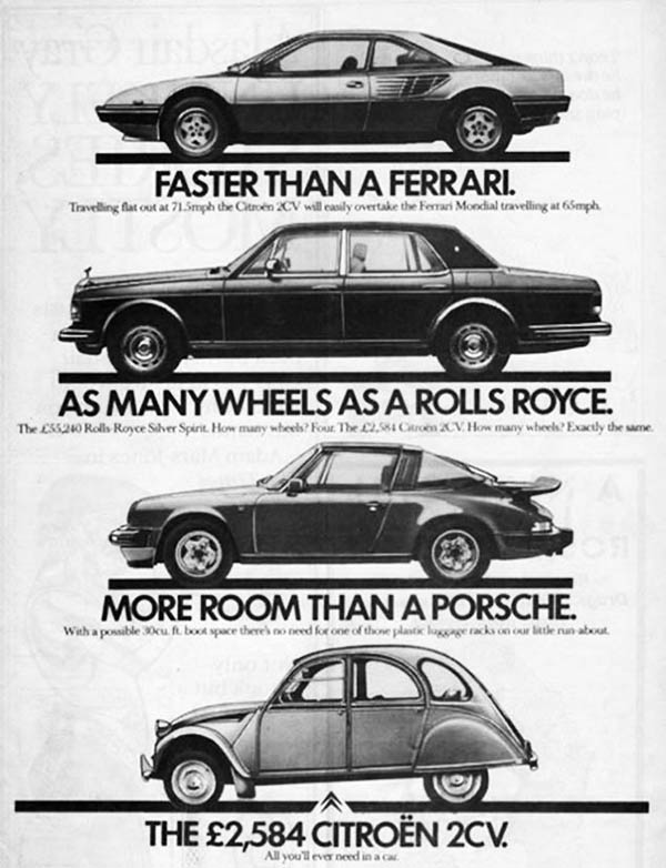 Burlappcar: How about some comparative car ads from the 70's...