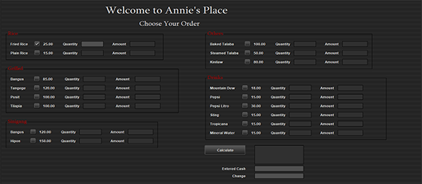 SIMPLE FOOD ORDER SYSTEM IN JAVA WITH SOURCE CODE