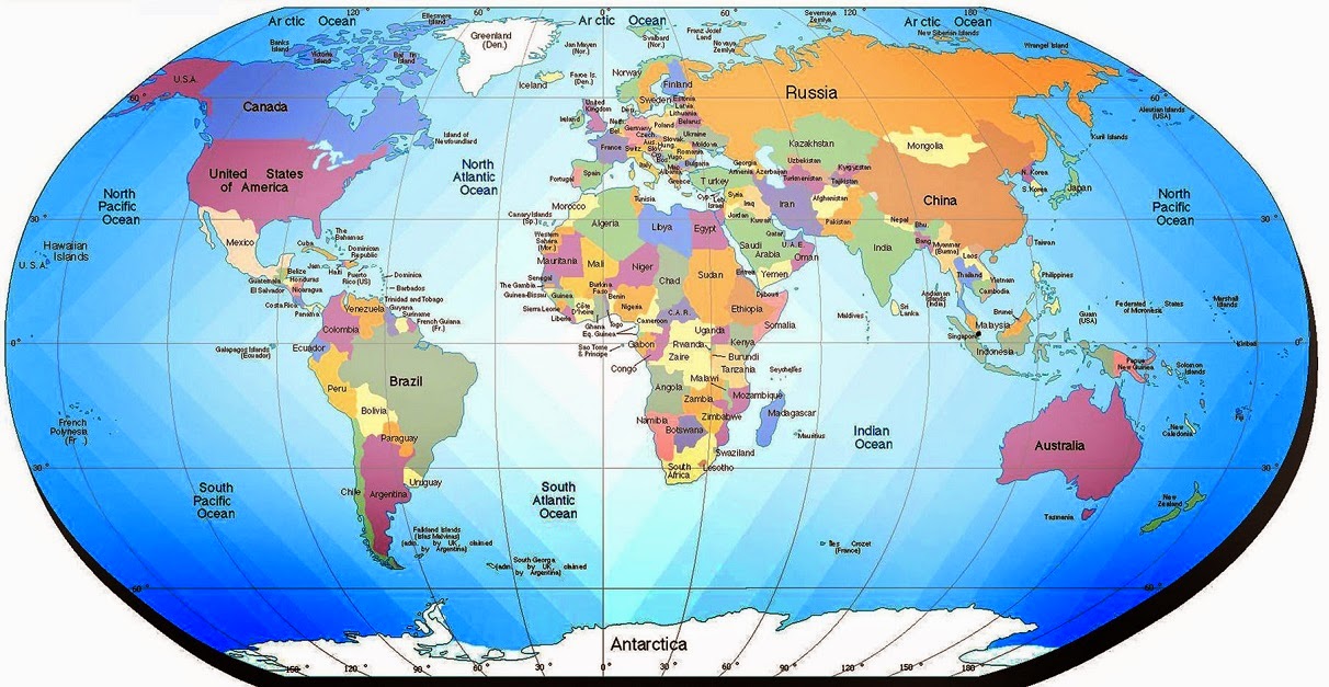 MAPS-WORLD-USA-INDIA-KERALA: 1....WORLD. 2....U.S.A. 3....INDIA. 4 ...
