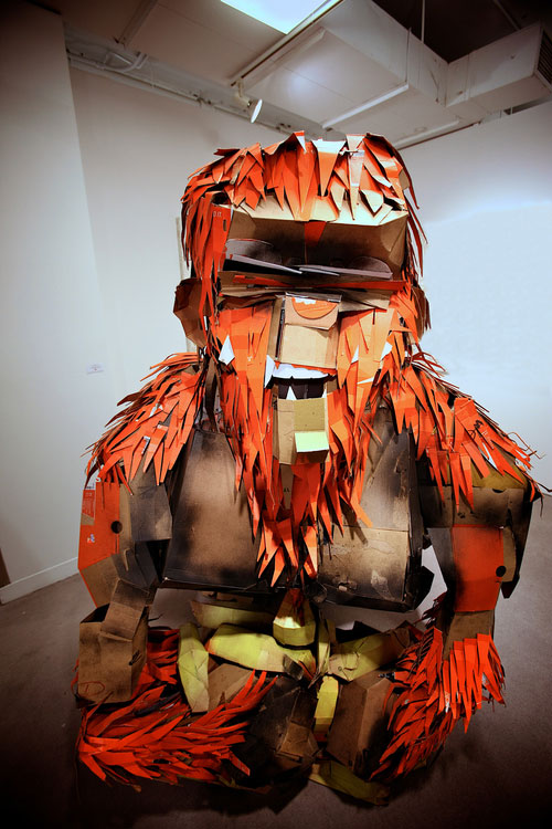 My Owl Barn: Artist Creates Amazing 6 Foot Tall Sculptures With Shoe Boxes