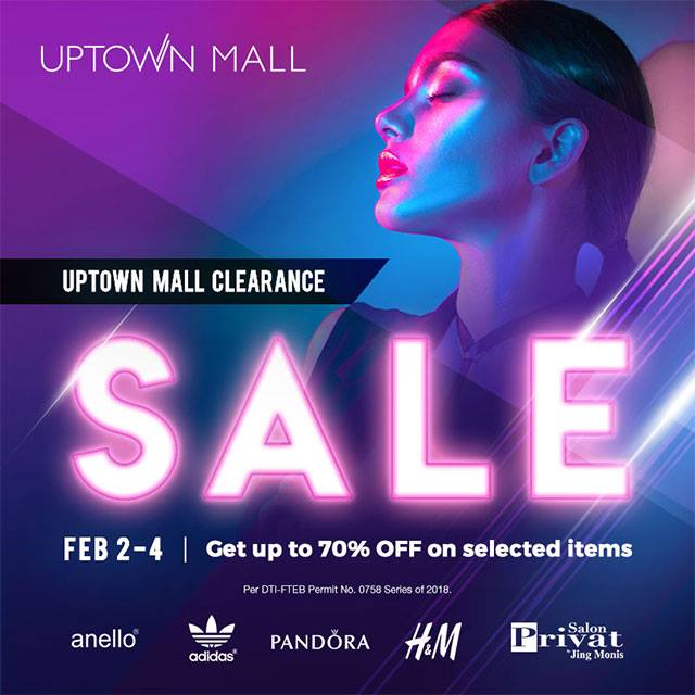 Manila Shopper: Uptown Mall Clearance SALE: Feb 2018