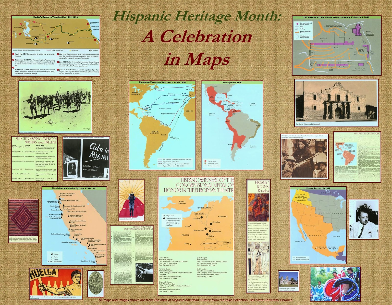 GIS Research and Map Collection: Hispanic Heritage Month Map Exhibit at ...