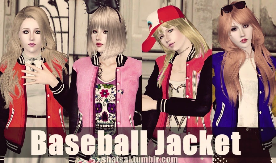 My Sims 3 Blog: Accessory Baseball Jacket by Shatsai