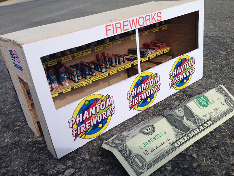 Nag on the Lake: A Mini Fireworks Stand With Functional Fireworks
