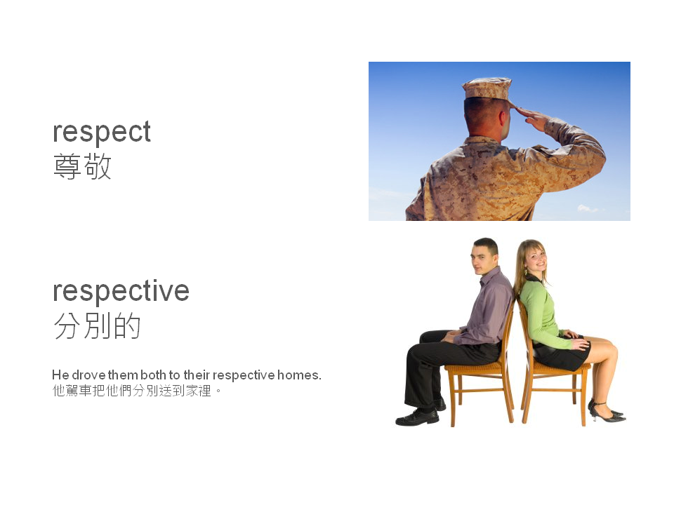 張木村英文: respective 意思