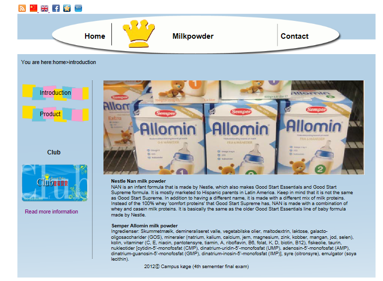 the Danish milk powder in Royal baby