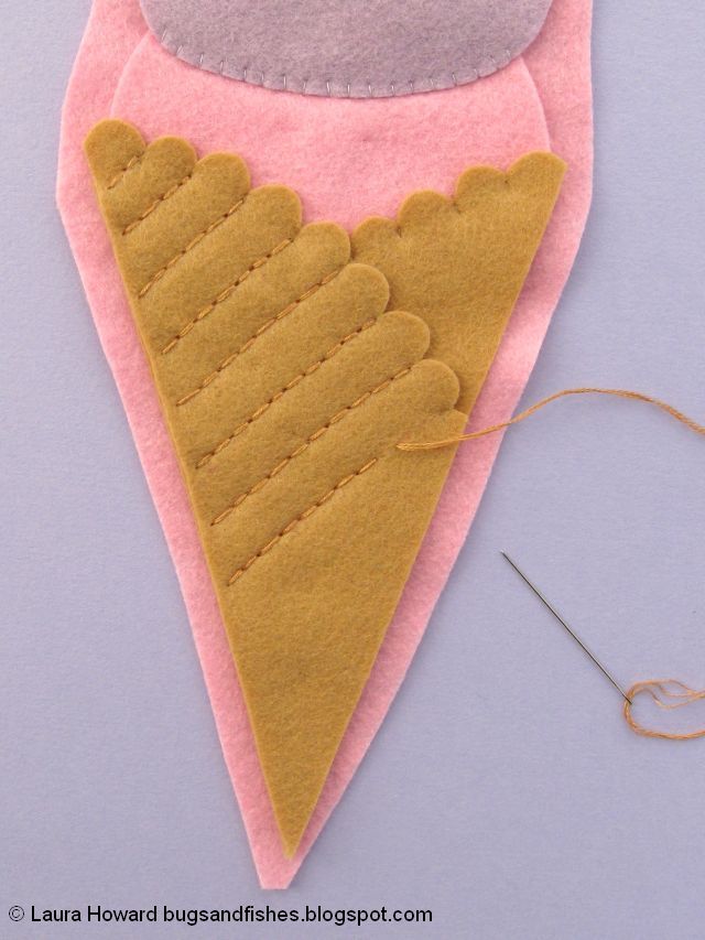 Bugs and Fishes by Lupin: A Year of Wreaths: August Felt Ice Cream ...