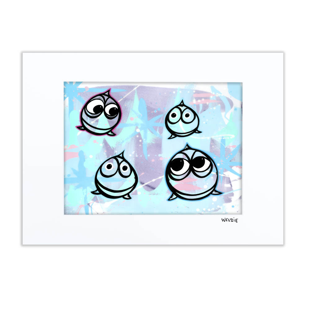 Welzie Art - Hawaii Resin Art Blog: Happy Fish! New 11x14 Matted Prints