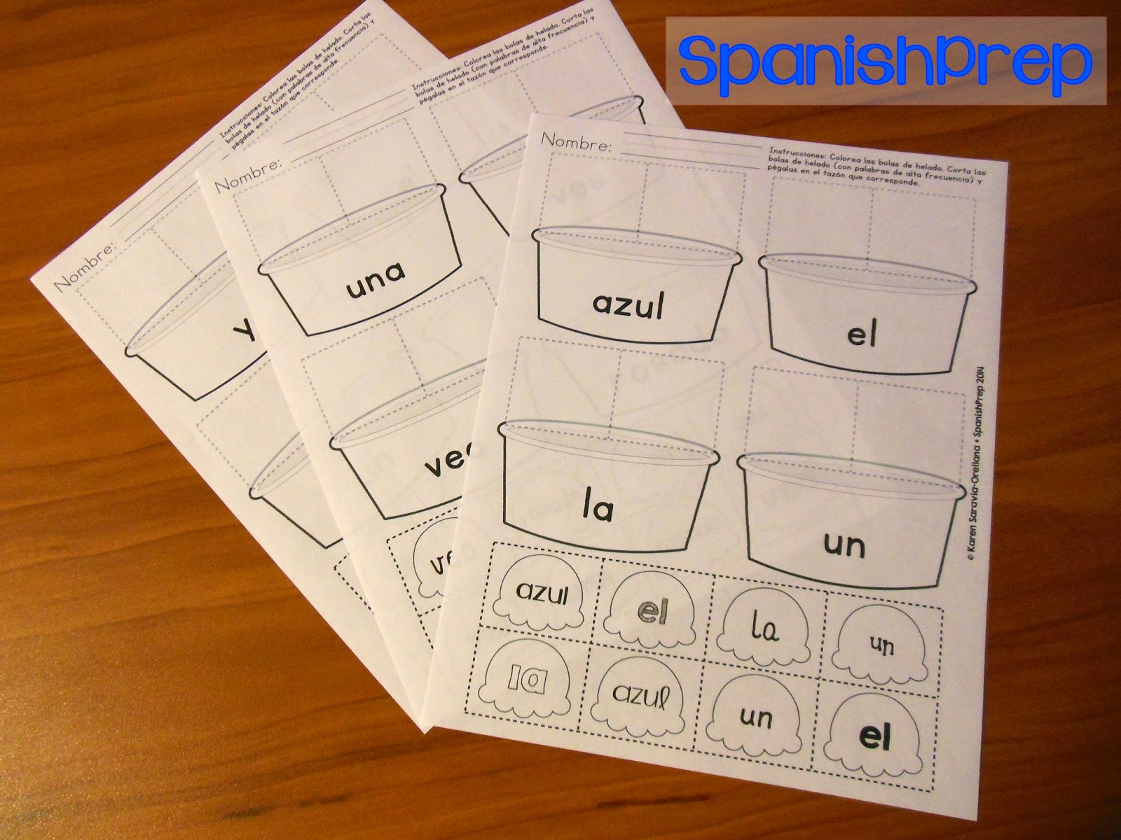 SpanishPrep Blog: I Scream for "Ice Cream" Sight Words