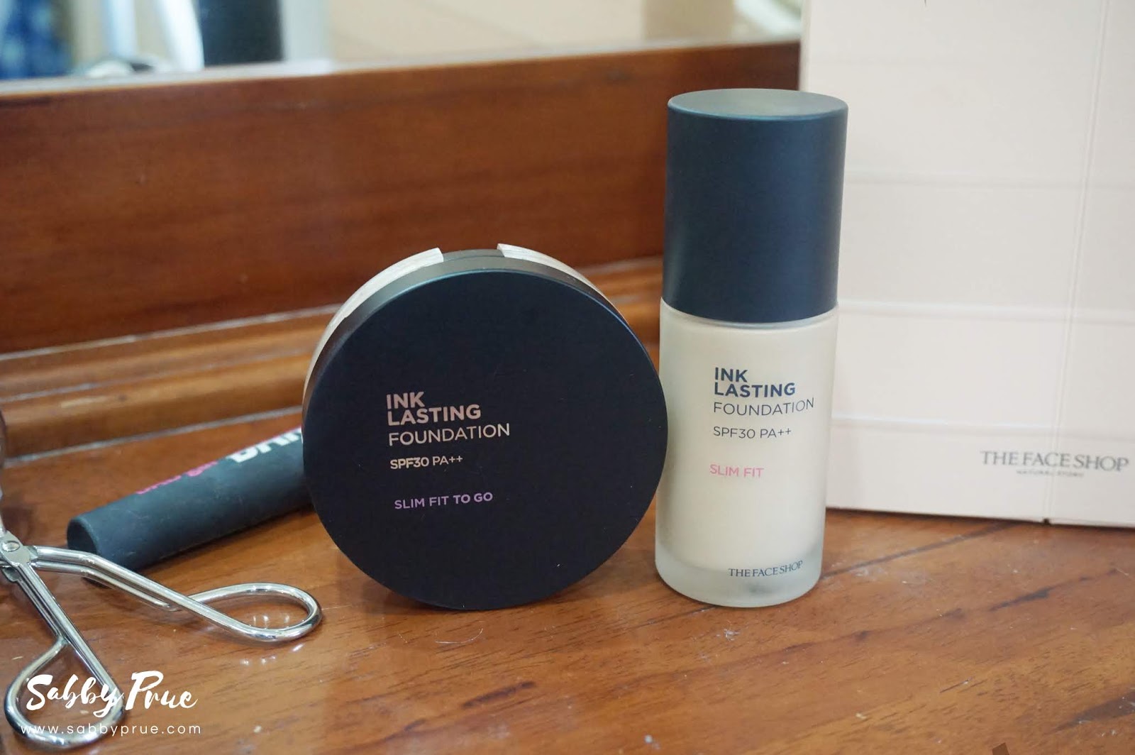 THE FACE SHOP Ink Lasting Foundation Slim Fit Review - ♥ Sabby Prue ...