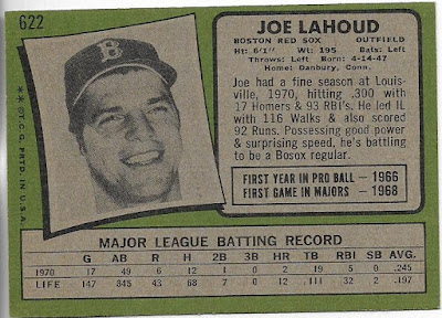 Topps 1971: no. 622 - joe lahoud