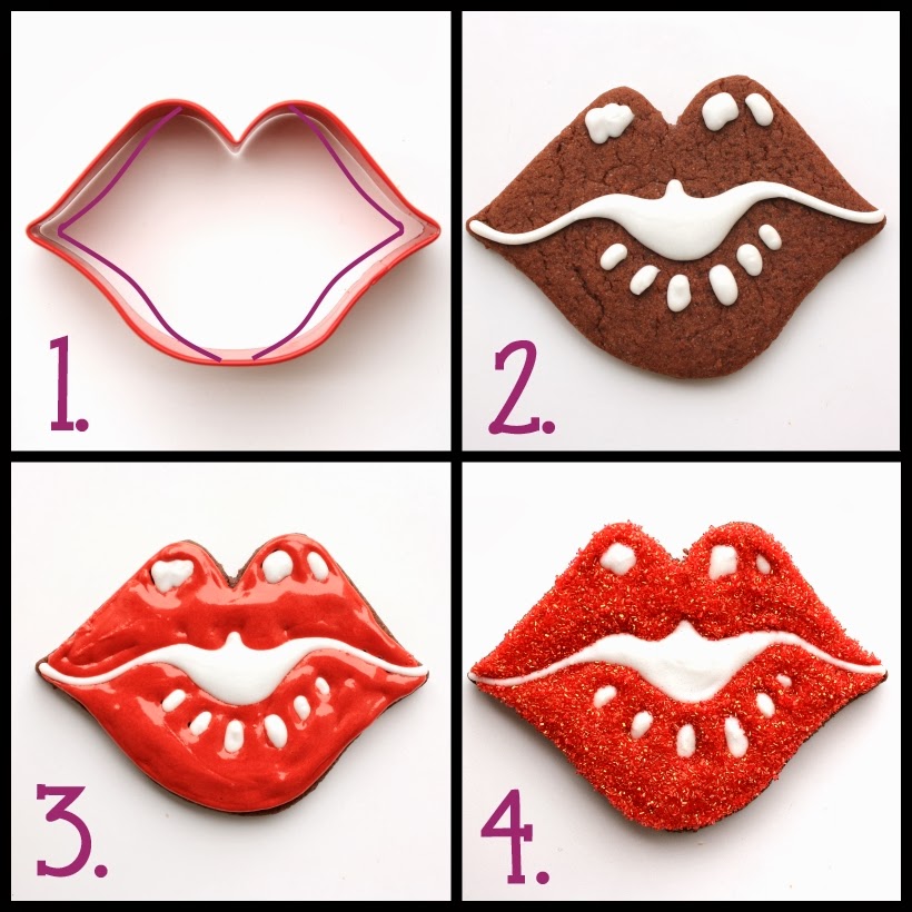 Sparkly Lip Cookies