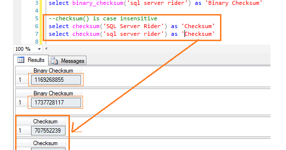 Sql checksum - nipodsouth