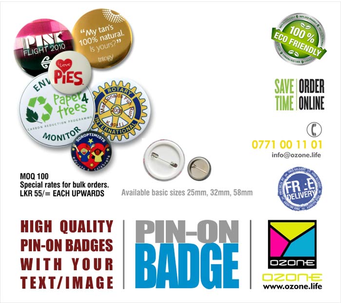 Wide range of Pin-On Badges with your text/image | Powercampaigner ...