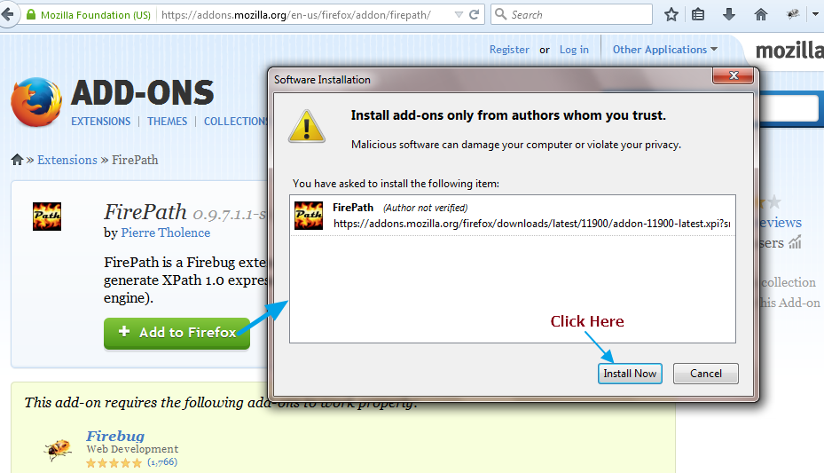 Firepath And Firebug : Download and install firepath and firebug