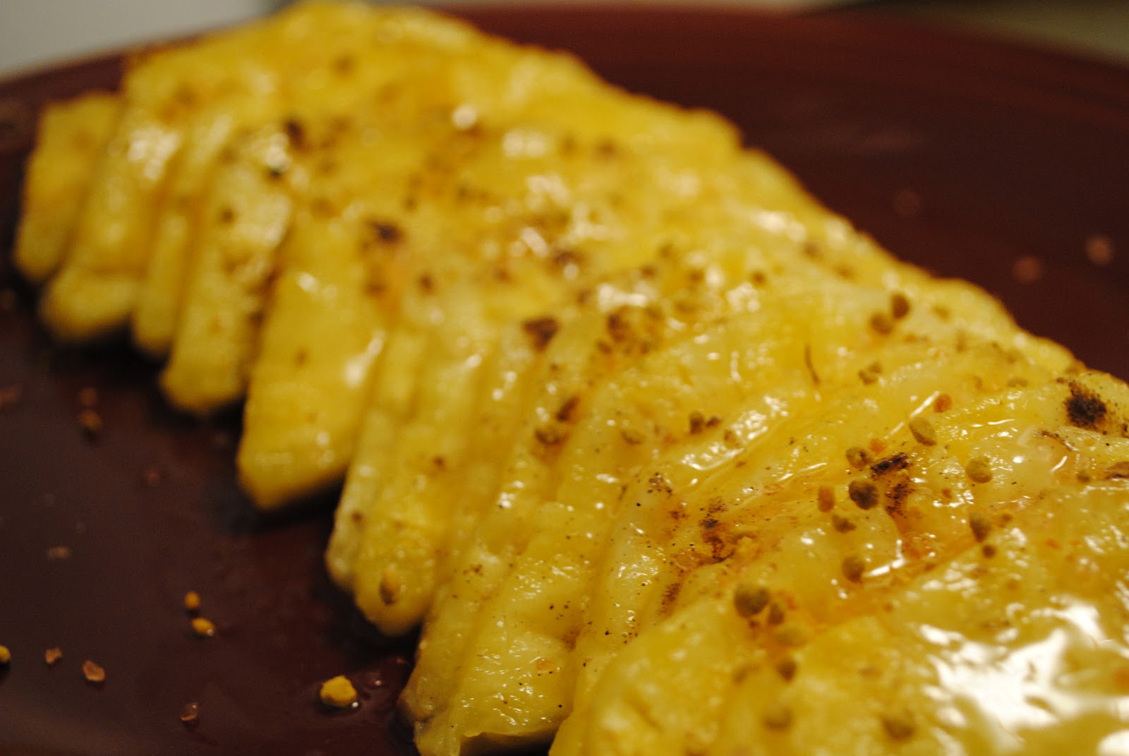 Cardamom-Spiced Pineapple with a Honey-Rosewater Dressing {RAW}