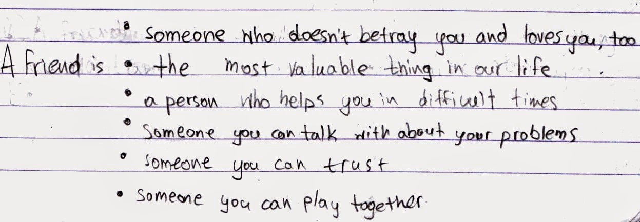 Art in the English Class : To have a good friend you need to be a good ...