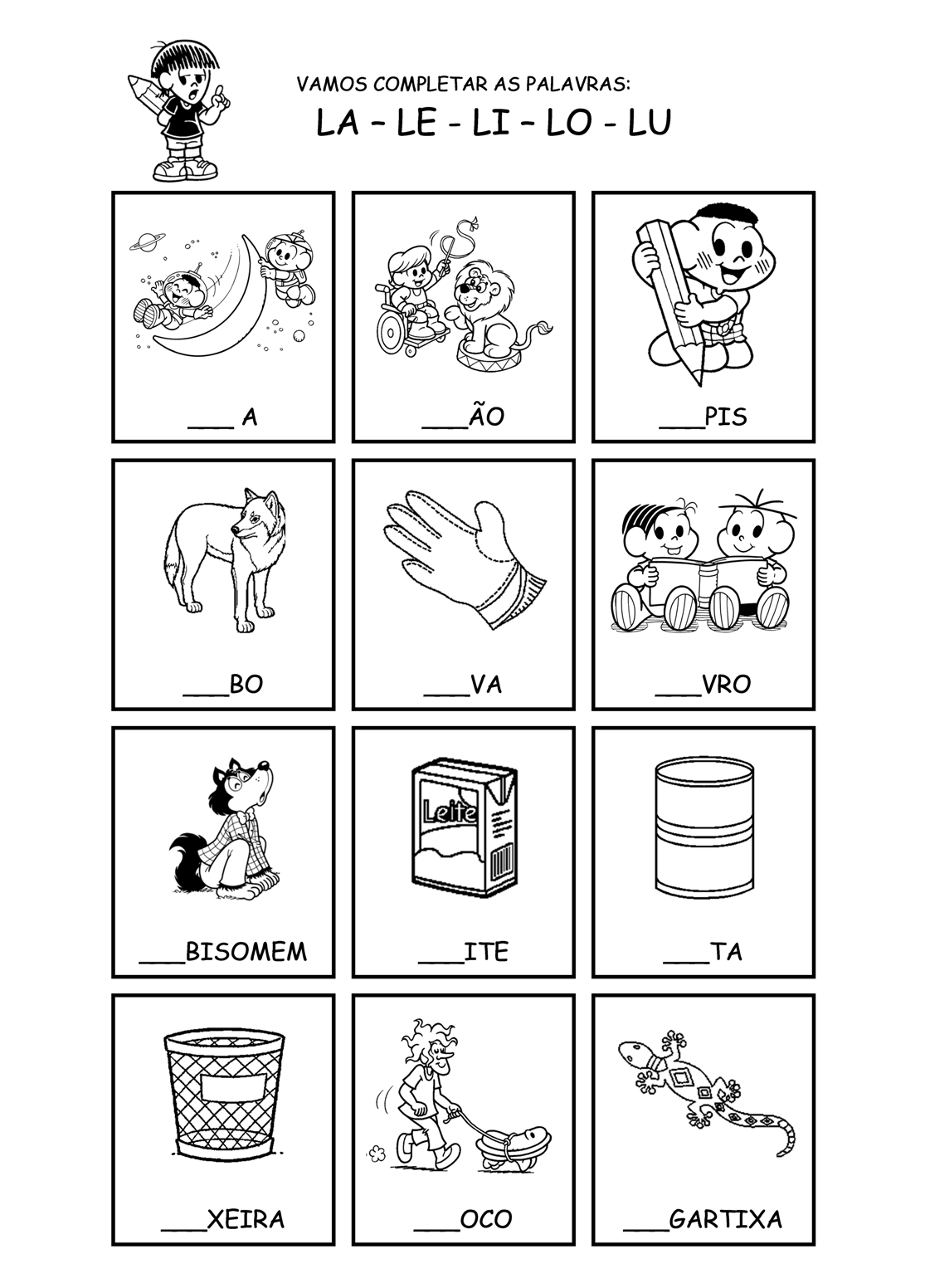 Meu Cantinho Preferido: Atividades com a letra L