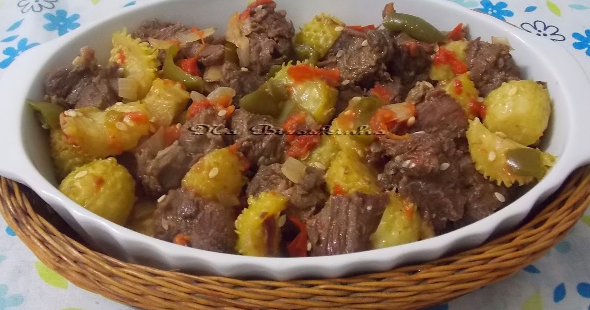 Cozido de Carne com Maxixe - Na Biroskinha