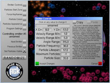 AGK Particle Sandbox DevBlog: Shiny GUI