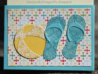 Designs by Dragonfly: Notepad Holder ~ Beach Balls and Sandals