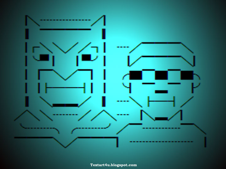 Batman and Robin Unicode Text Art | Cool ASCII Text Art 4 U