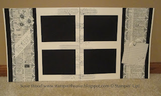 Stamp with Susie: A Black & Ivory scrapbook page!