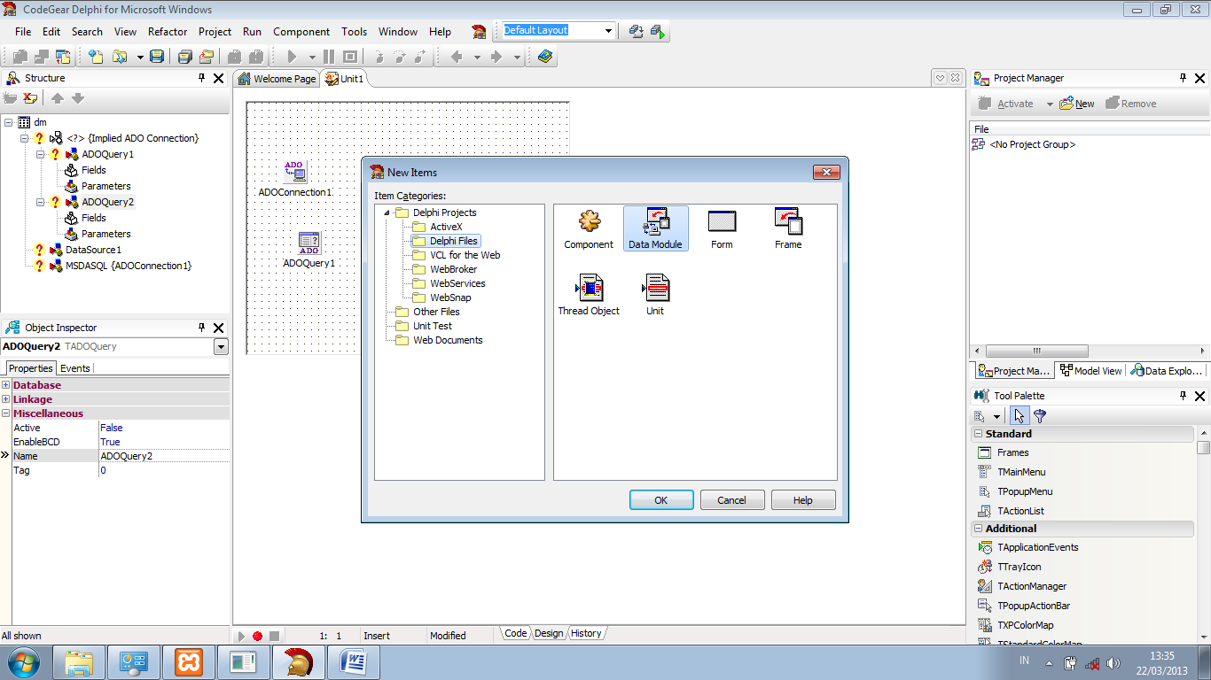 Program Delphi menggunakan Module dan MySql - Real Information
