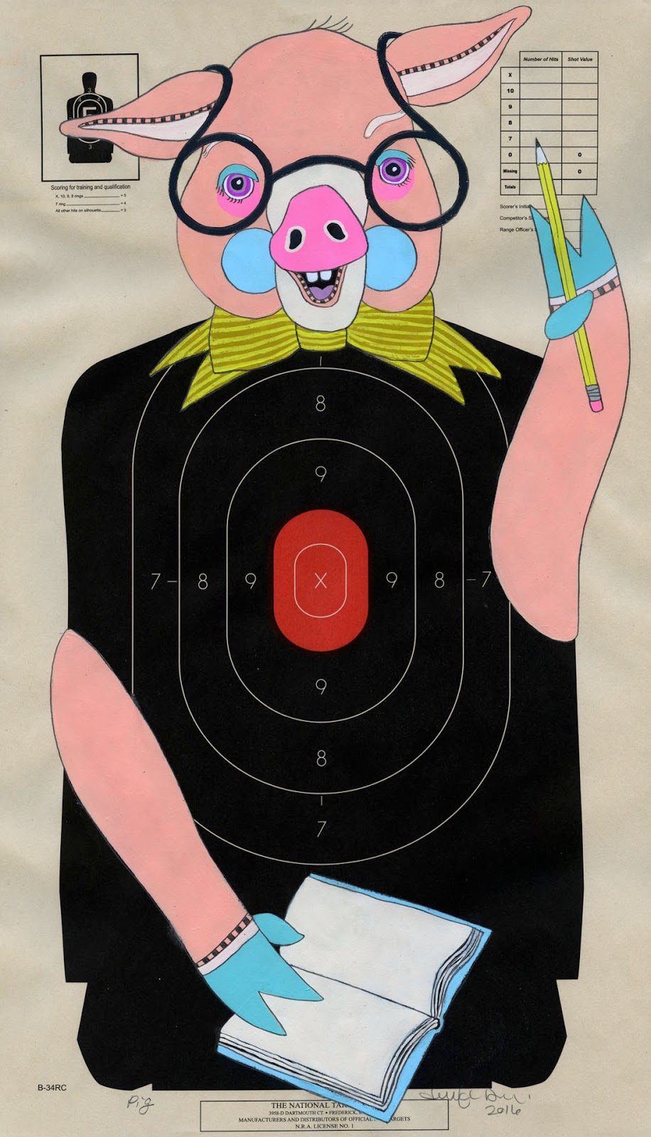 Jennifer Davis Art: Custom Hand-Painted Paper Shooting Targets
