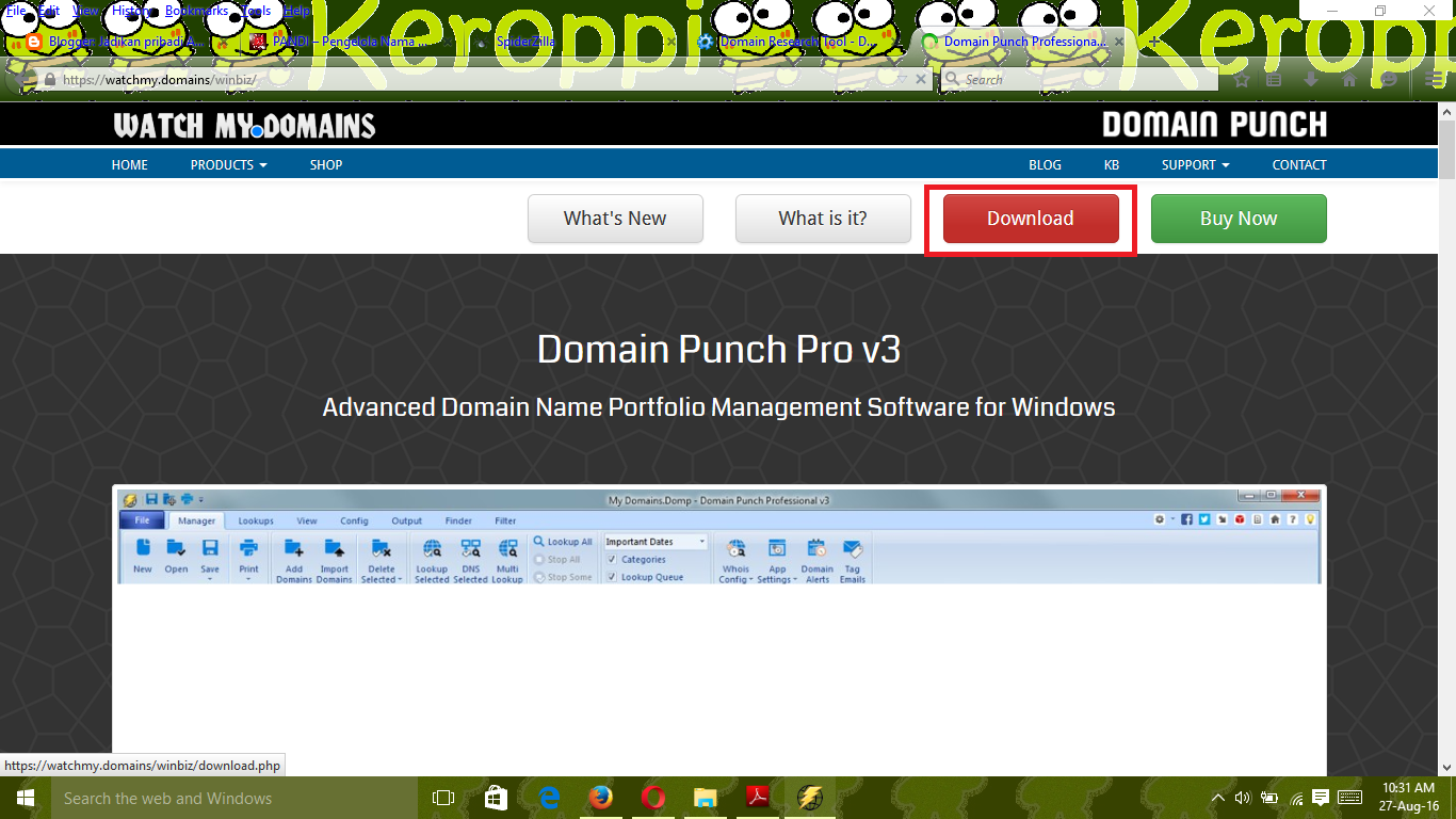 FOOTPRINTING DENGAN MENGGUNAKAN TOOLS DOMAIN PUNCH PRO V3 | Teknik ...