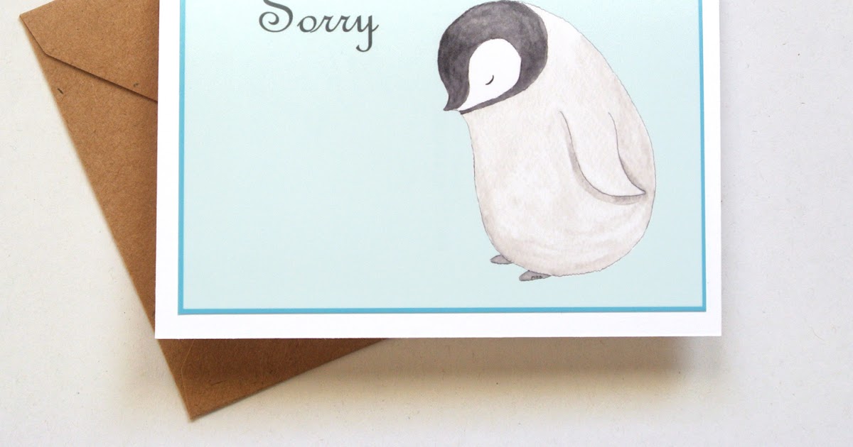 MiKa Art Blog: Penguin Sorry Card