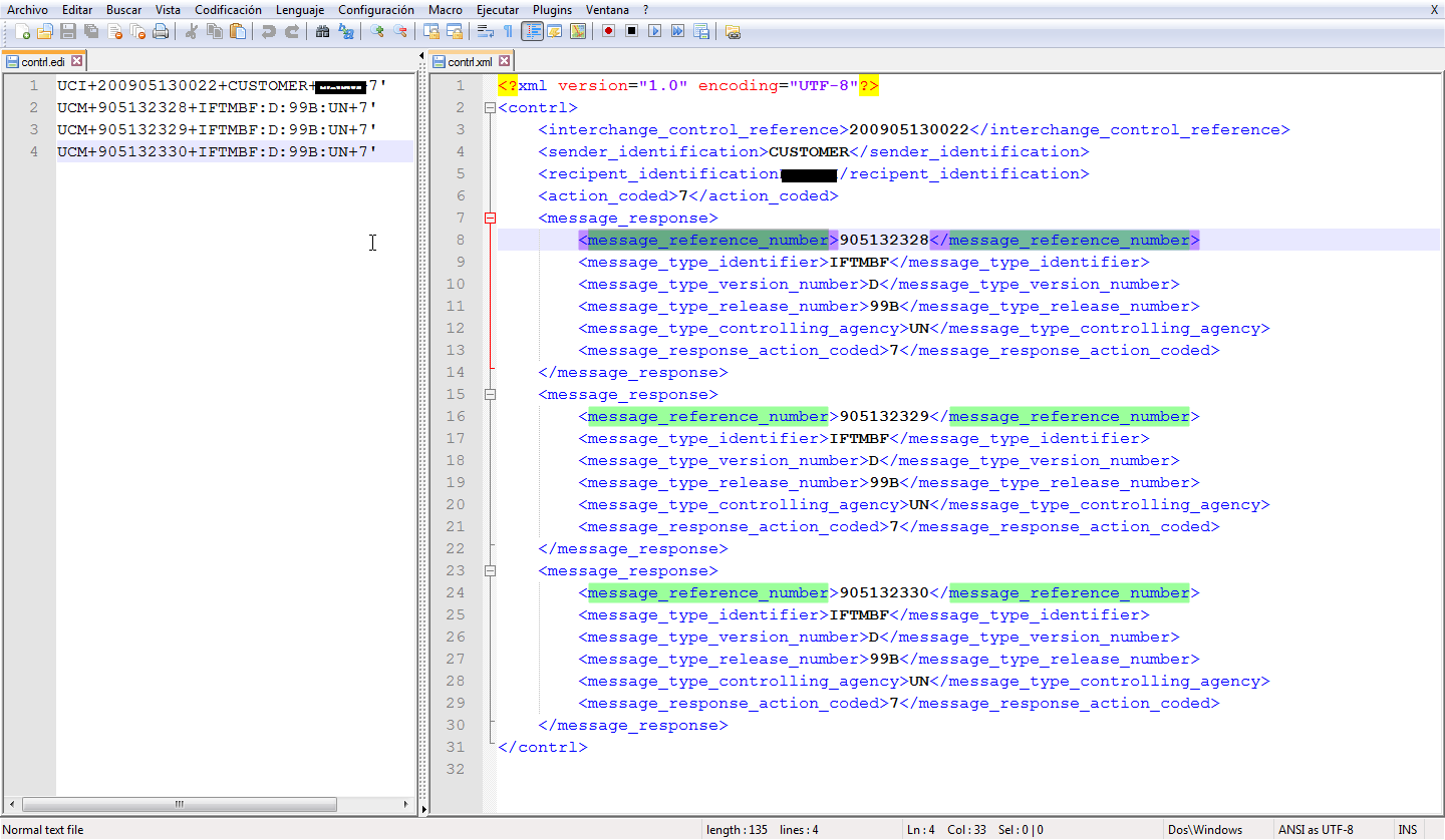 All About Stuff: Sterling B2B Integrator Map EDI/XML EDIFACT CONTRL to XML