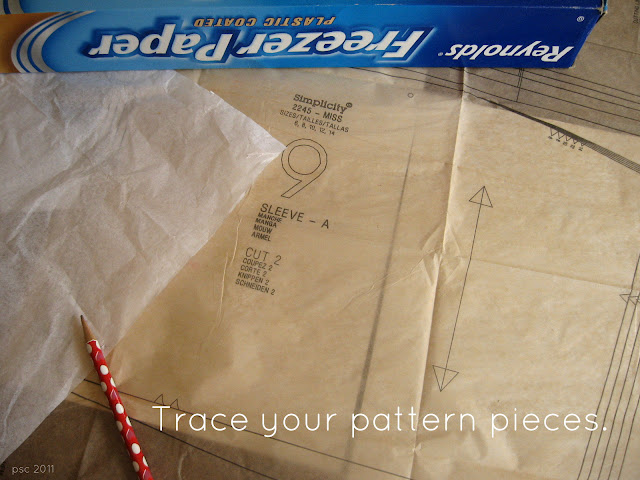 Pickup Some Creativity: Sew-Along Day 1, Cutting out the pattern pieces