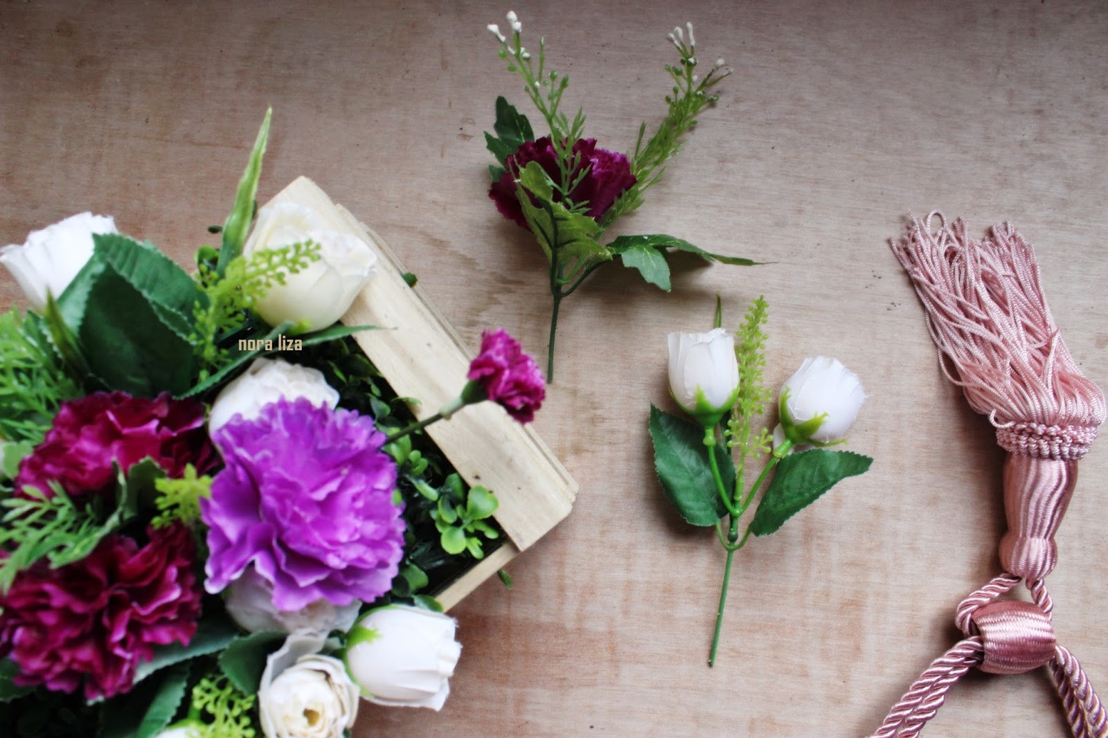 DIY | Bunga Hiasan di dalam Kotak - Nora.Liza