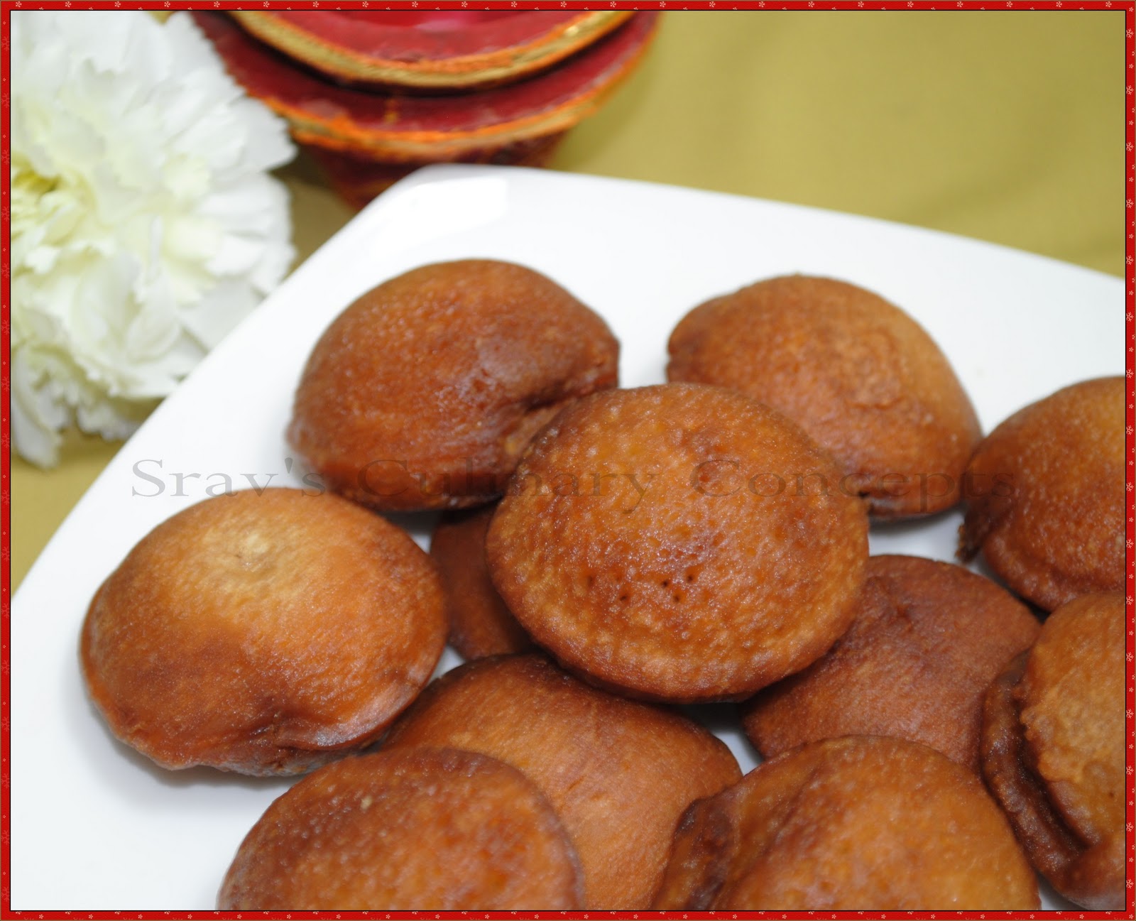 Srav's Culinary Concepts: Wheat Flour & Jaggery Bonda/Sweet Bonda ...