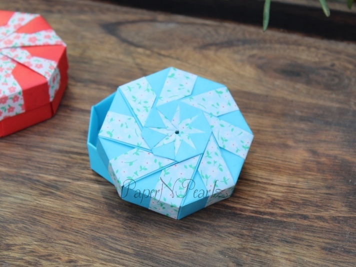 Origami Octagon Box - 1st Variation | Paper N Pearlz