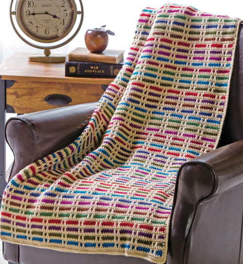 Beautiful Skills - Crochet Knitting Quilting : Stripes Throw - Free Pattern