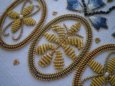 Threads Across the Web: Floral Glove, Spangles and Pearls