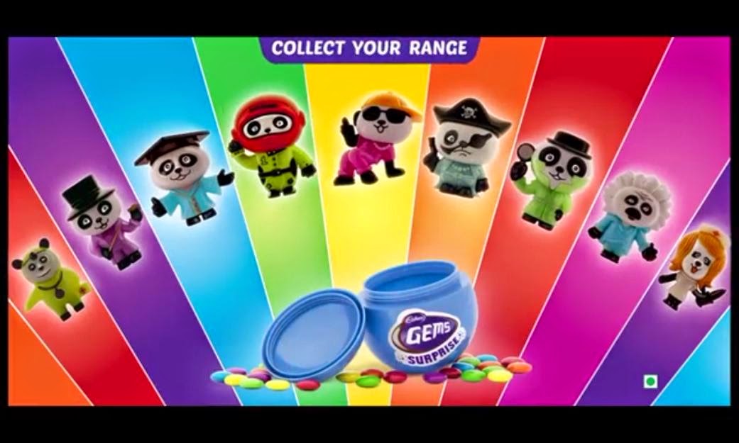 Cadbury Gems, India, Surprise Ball, Color Changing Pandas - Raho ...