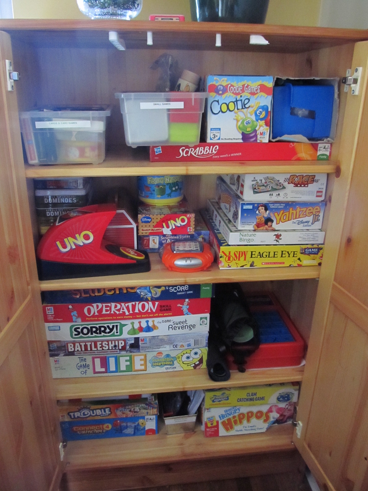 How To Organize the Game Cabinet | My Scraps