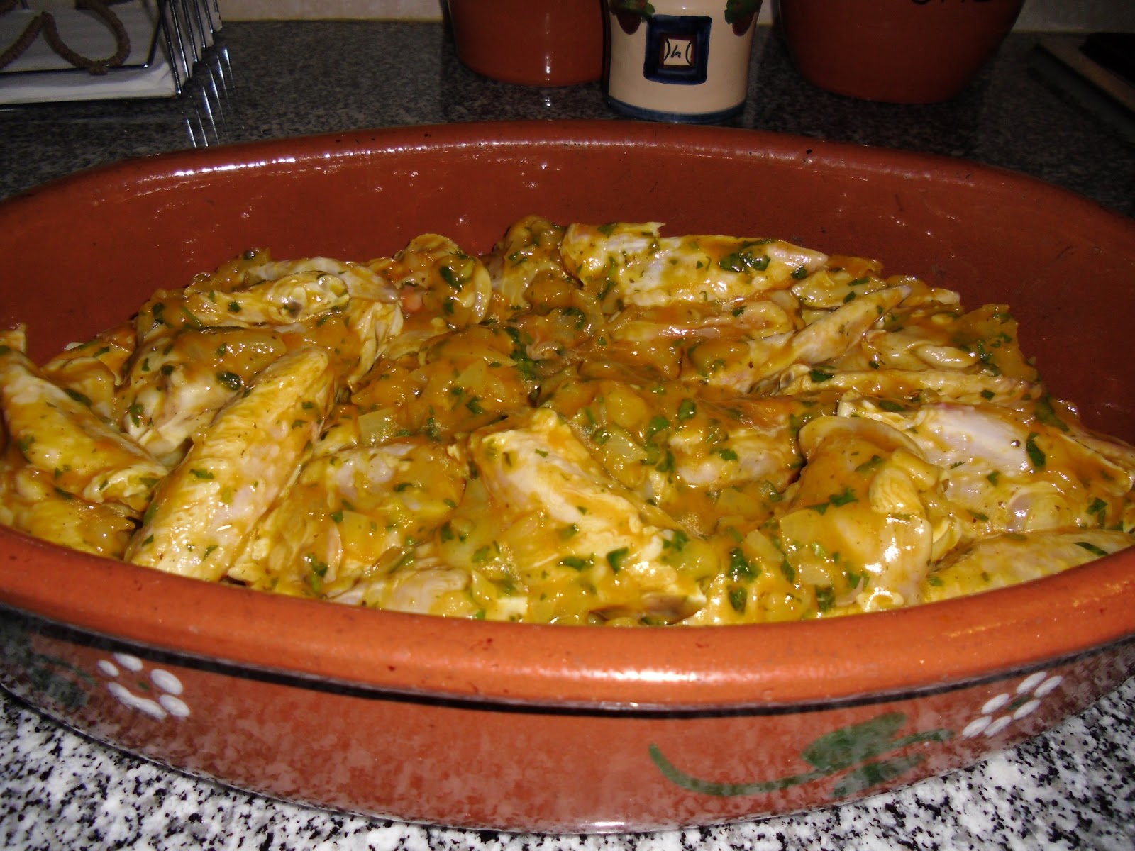 O mundo da mesa e algo mais: Asas de frango assadas no forno com polme ...