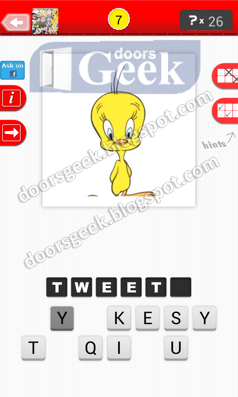 Guess The Cartoon Level 1-7 ~ Doors Geek