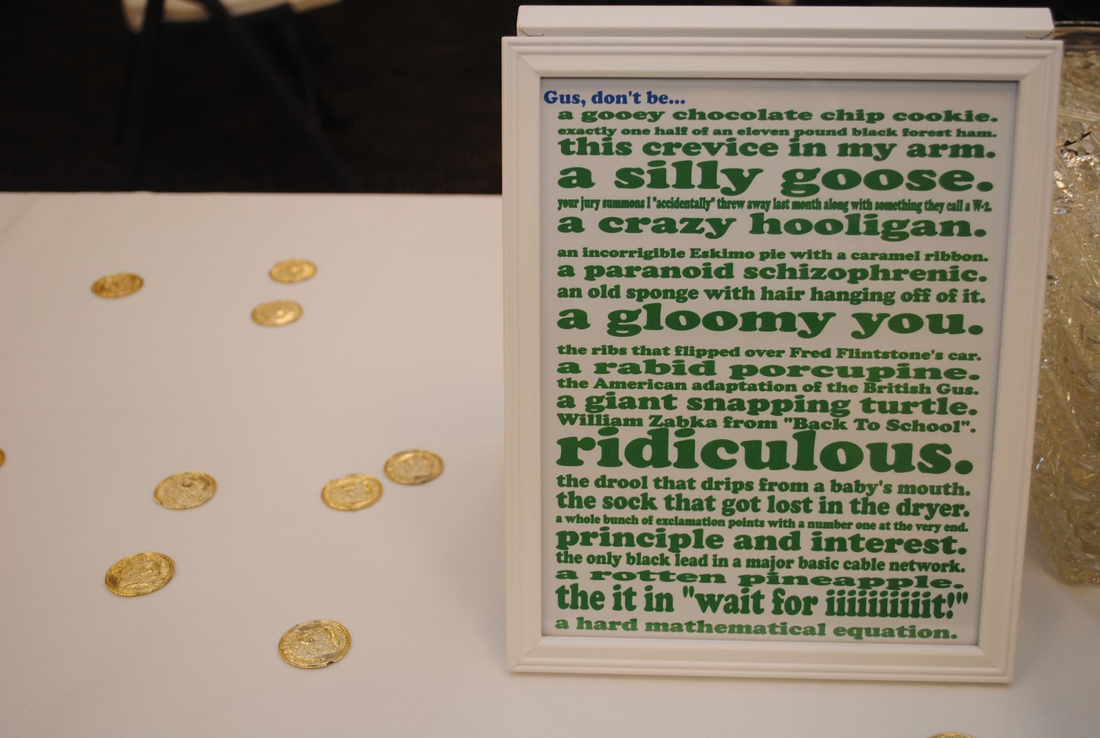 i thought of it second.: psych party.