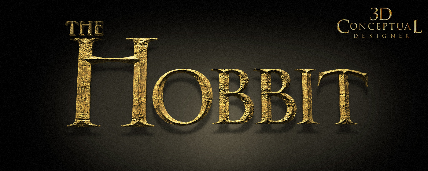 3DconceptualdesignerBlog: Personal Project: The Hobbit 3D Logo Rendered ...