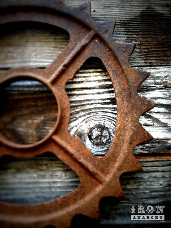 Large Old Industrial Cast Iron Gear